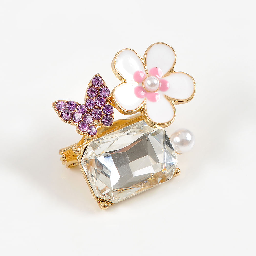 Brosa martisor floare cu fluture